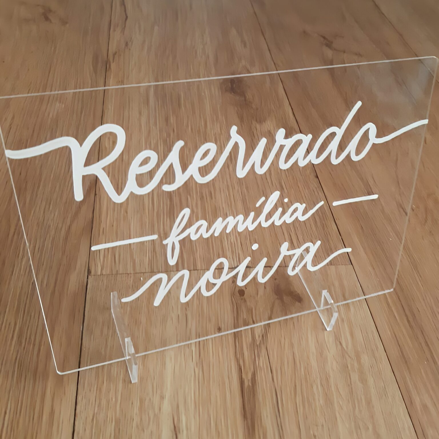 Placa de reservado em acrílico - RR Letras