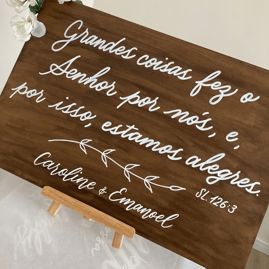 Placa de MDF 40x60cm – Texto - RR Letras